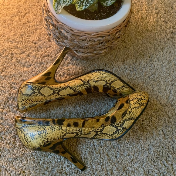 naughty monkey | Shoes | Buckle Naughty Monkey Snake Heels | Poshmark